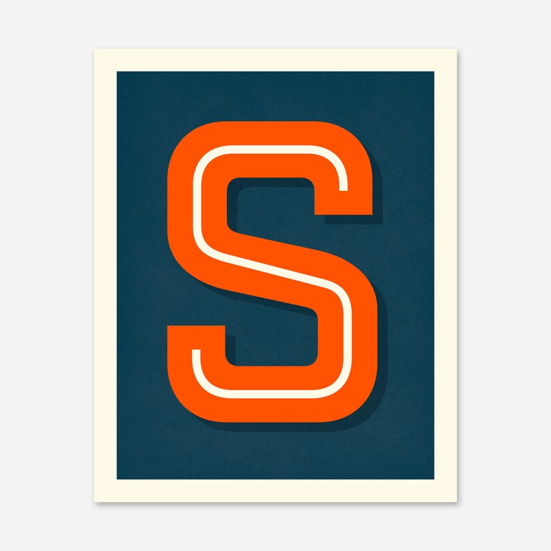 The Letter S, Original Giclee Art Print, Typography, Alphabet, Monogram ...