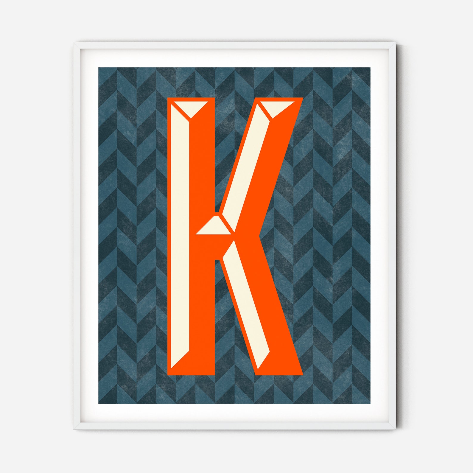 The Letter K Art Print - Typographic Print - Alphabet Print - Etsy
