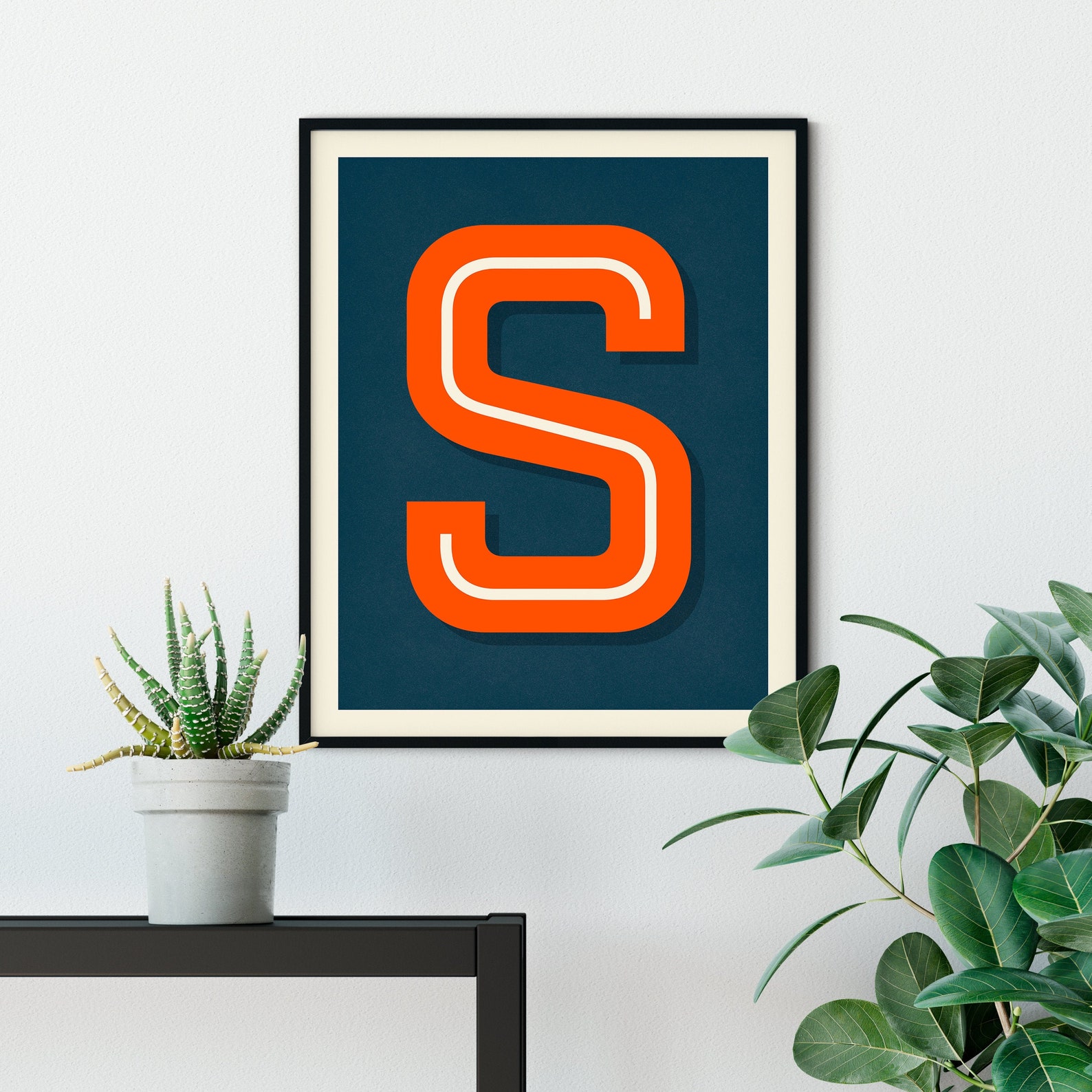 The Letter S, Original Giclee Art Print, Typography, Alphabet, Monogram ...
