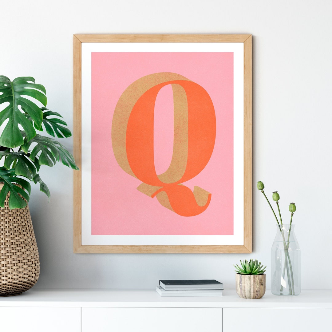The Letter Q Art Print - Typographic Print - Etsy