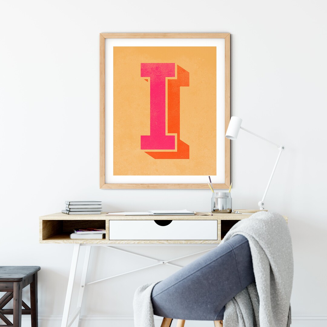 The Letter I Art Print - Typographic Print - Etsy