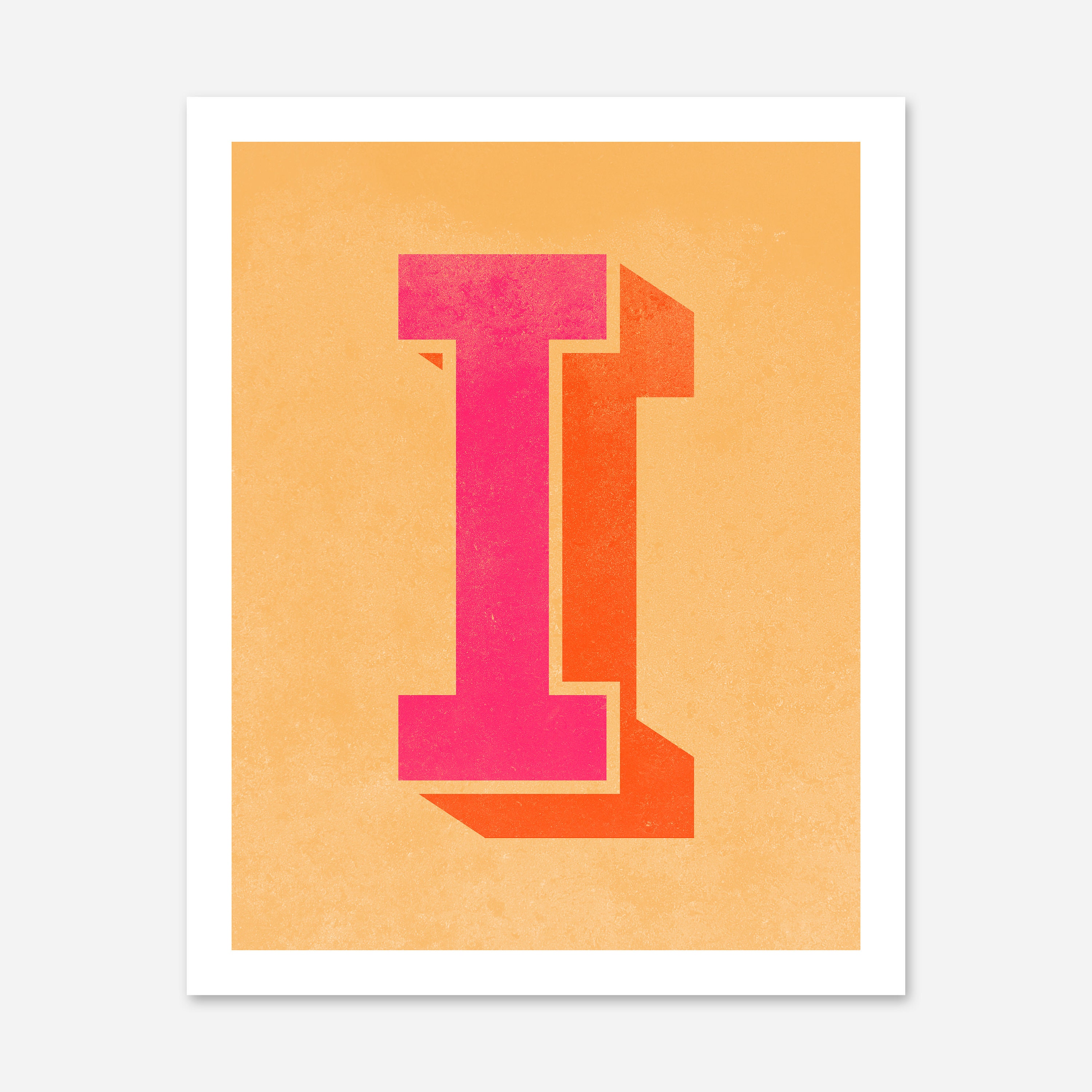 The Letter I Art Print Typographic Print - Etsy