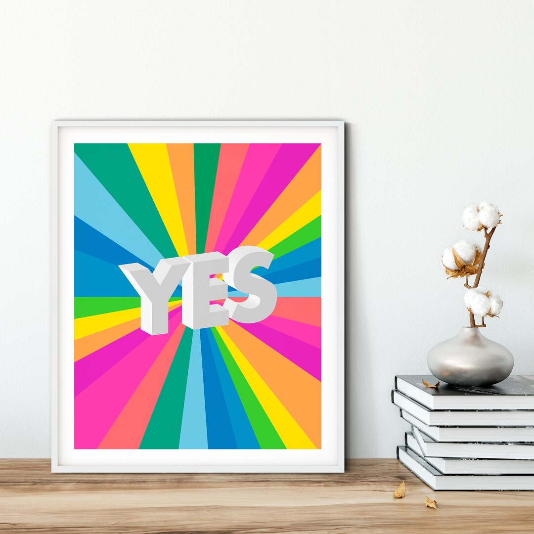 YES Motivational Art Print - Inspirational Poster - Congratulations ...