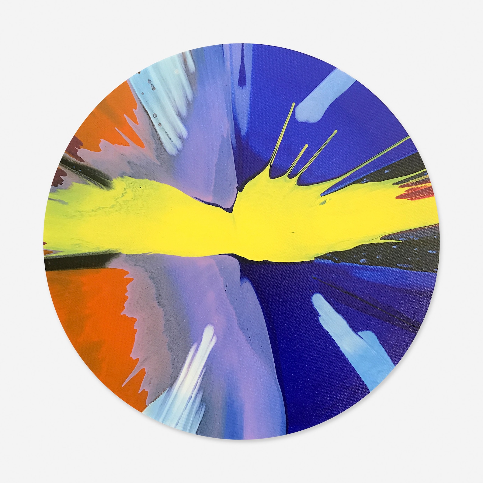 Round Abstract Painting - Acrylic Painting on Canvas - Circle Art - 16 ...