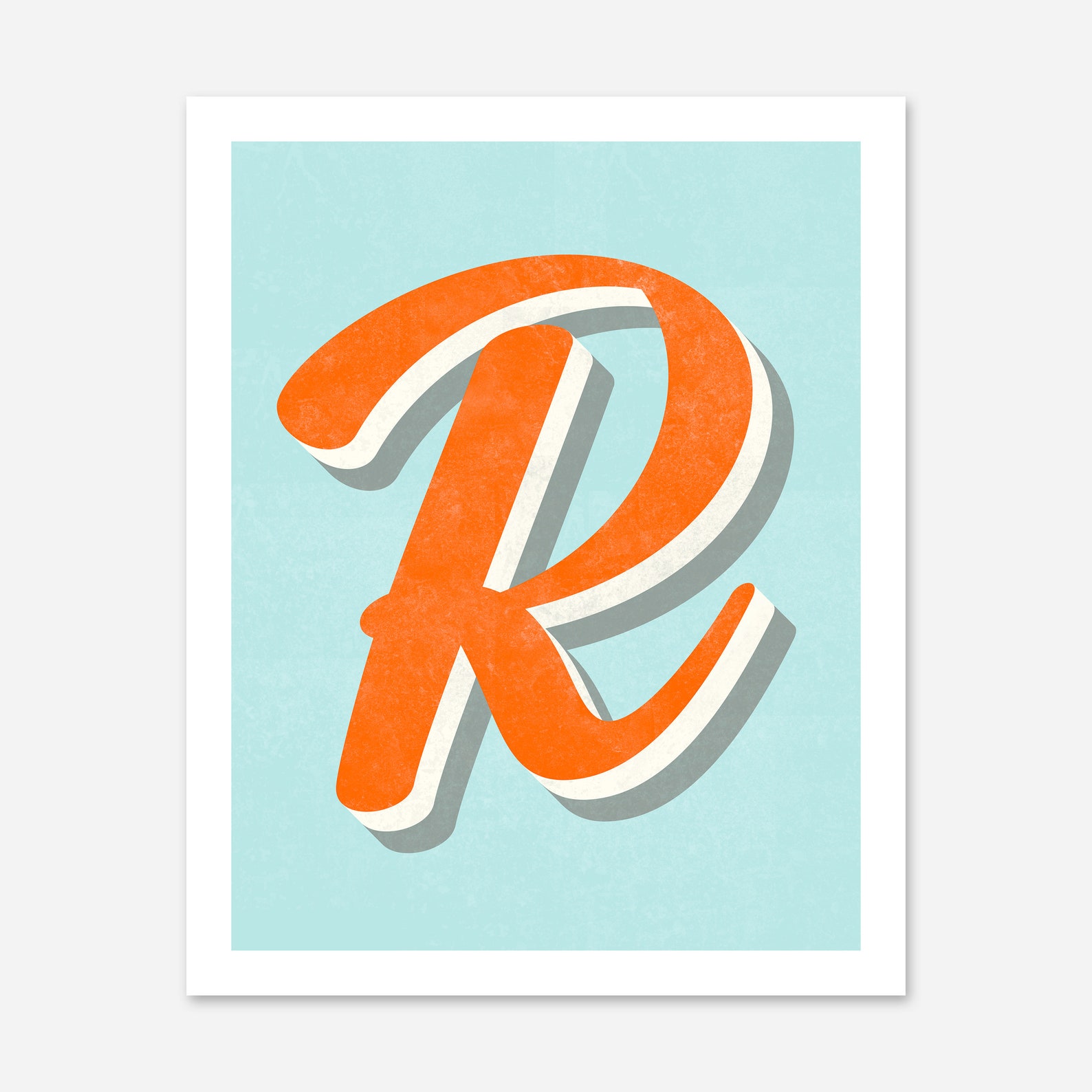 The Letter R Typographic Print Alphabet Print Monogram Print - Etsy