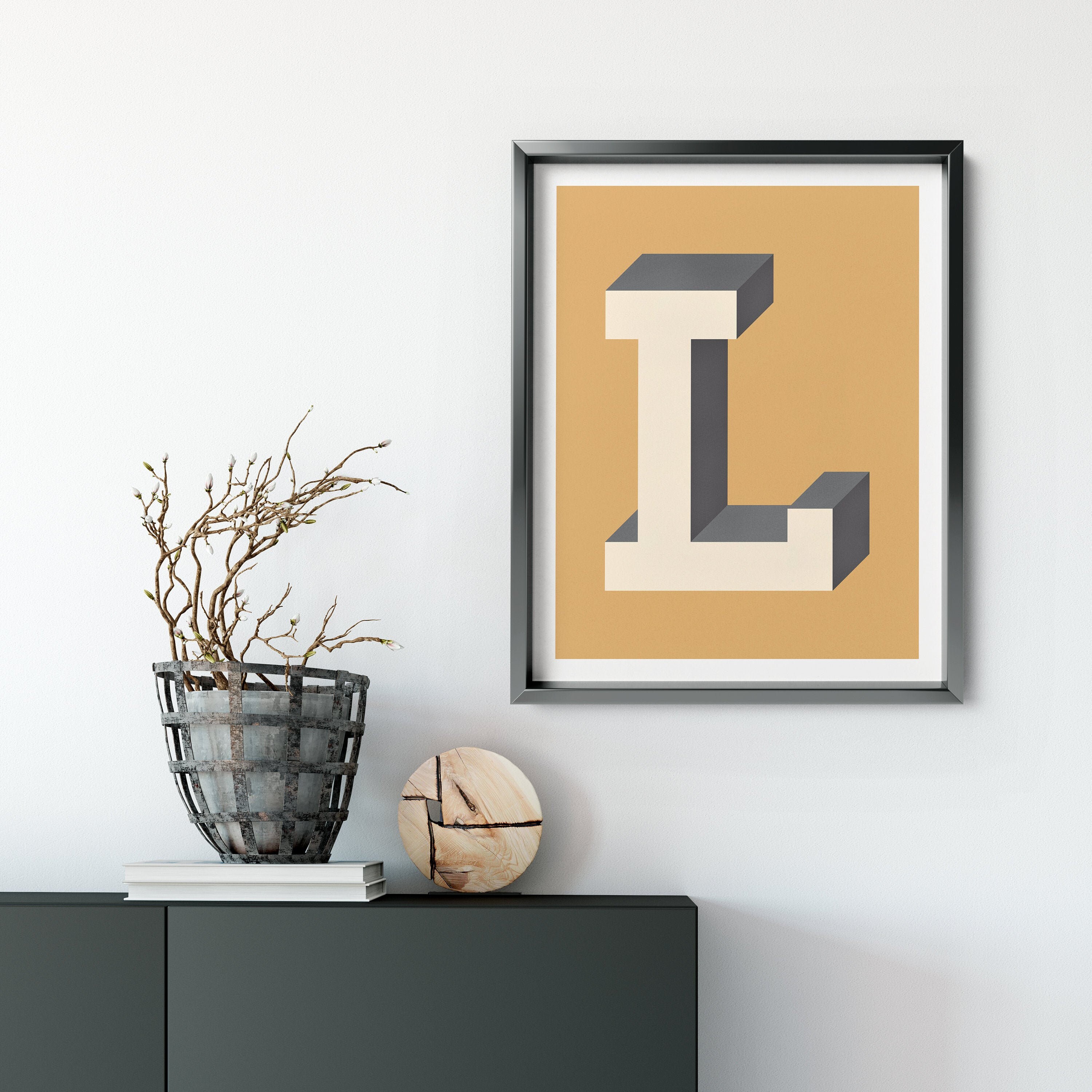 The Letter L Art Print Typographic Print | Etsy