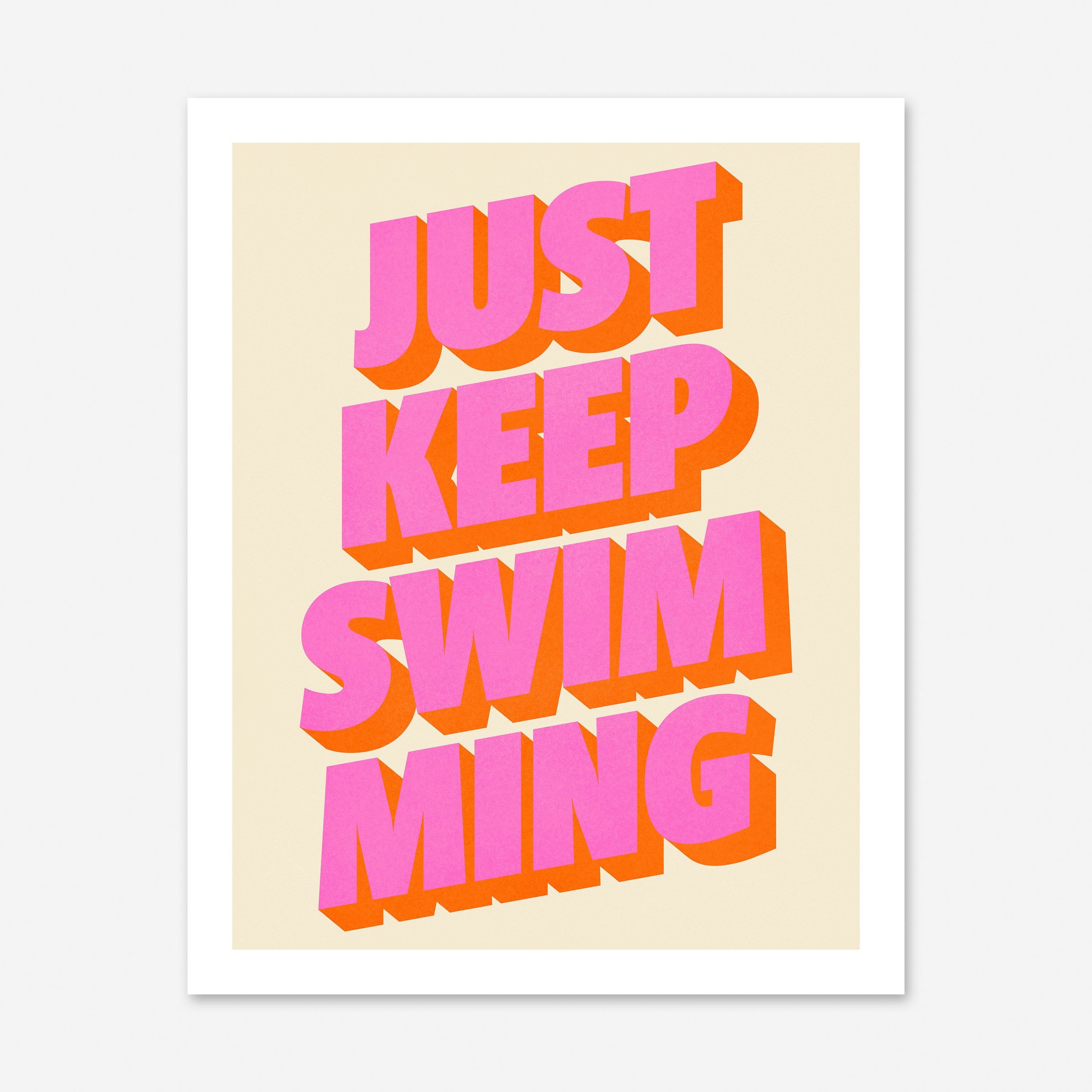 Just Keep Swimming Art Print - Inspirational Poster - Positive Quote ...