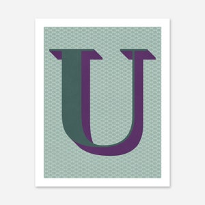 The Letter U, Too - Original Giclee Art Print, Typography, Alphabet ...