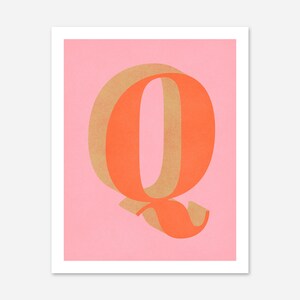 The Letter Q Art Print - Typographic Print - Etsy