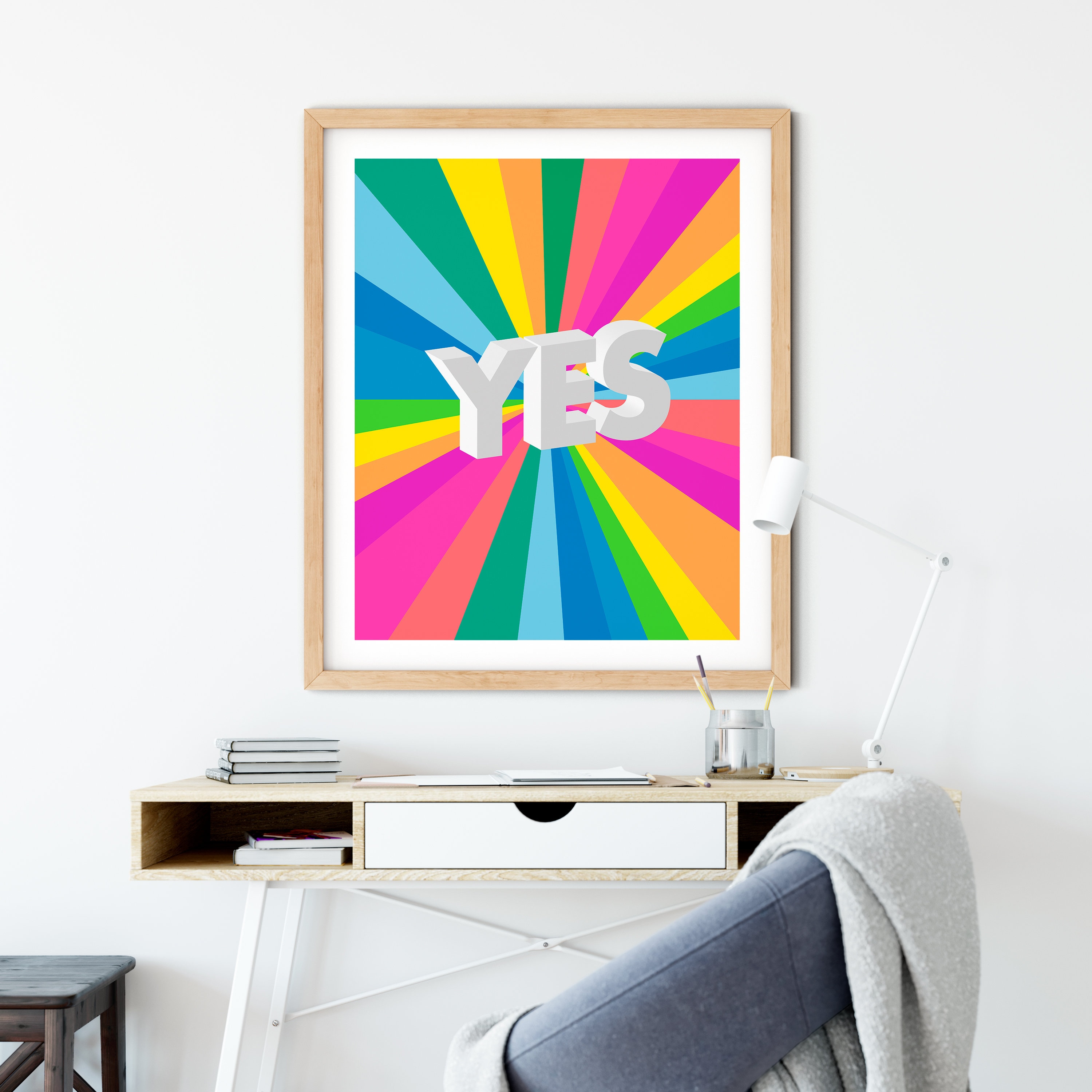 YES Motivational Art Print Inspirational Poster - Etsy