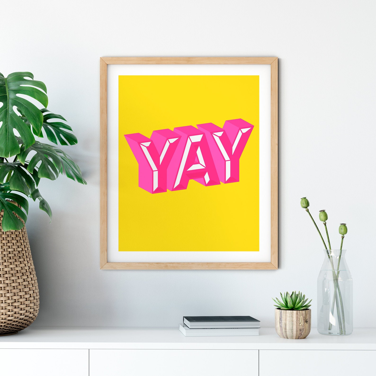 YAY Original Art Print Inspirational Poster Motivational Poster ...