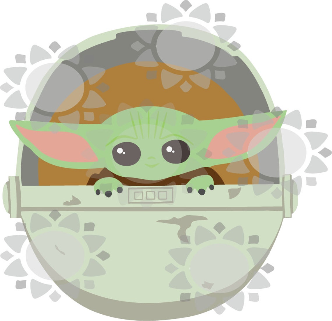 SVG Baby Yoda/grogu in His Carrier Pod | Etsy