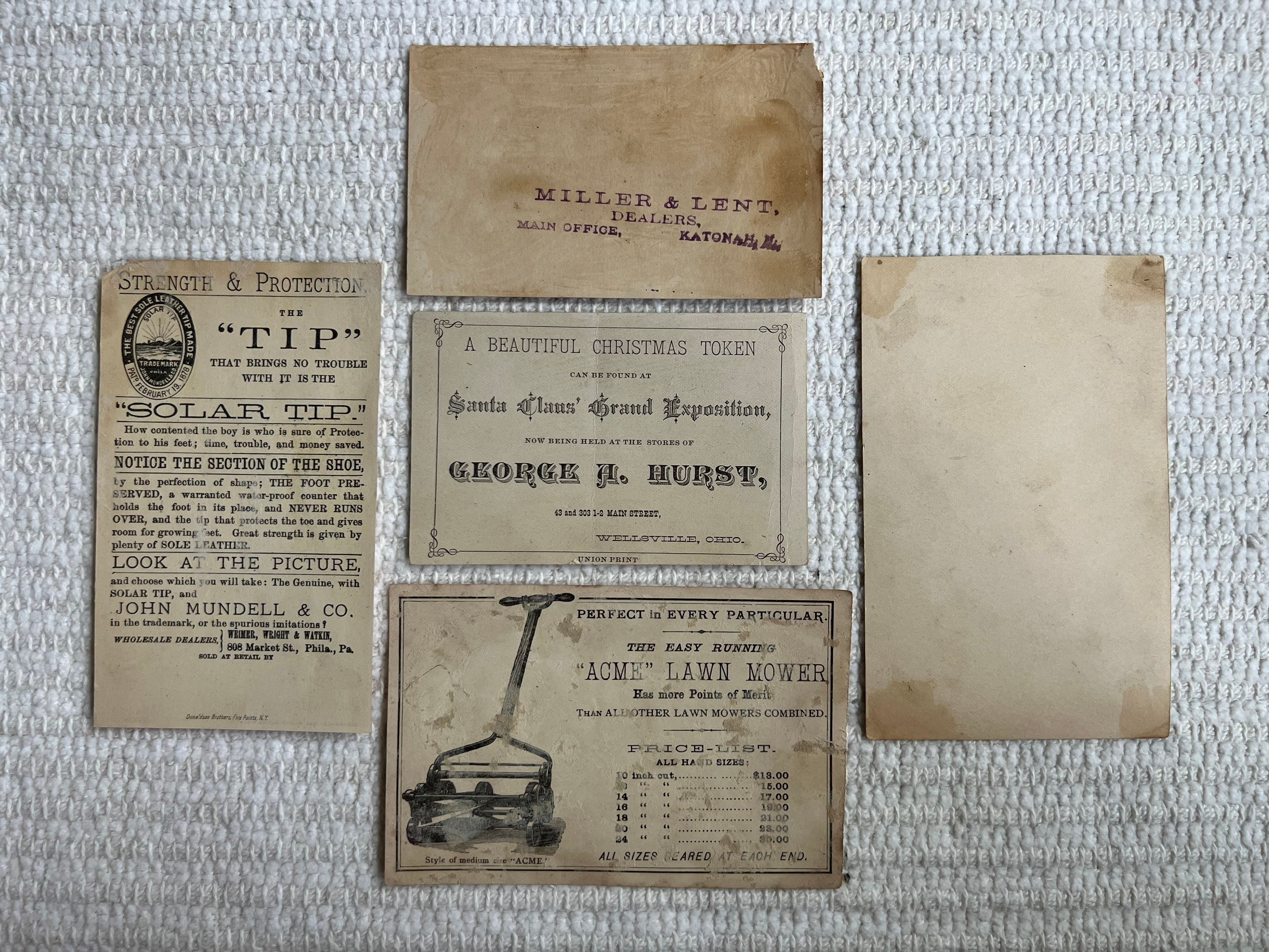 Antique Lithograph Victorian Trade Card Bundle Includes 5 Victorian ...