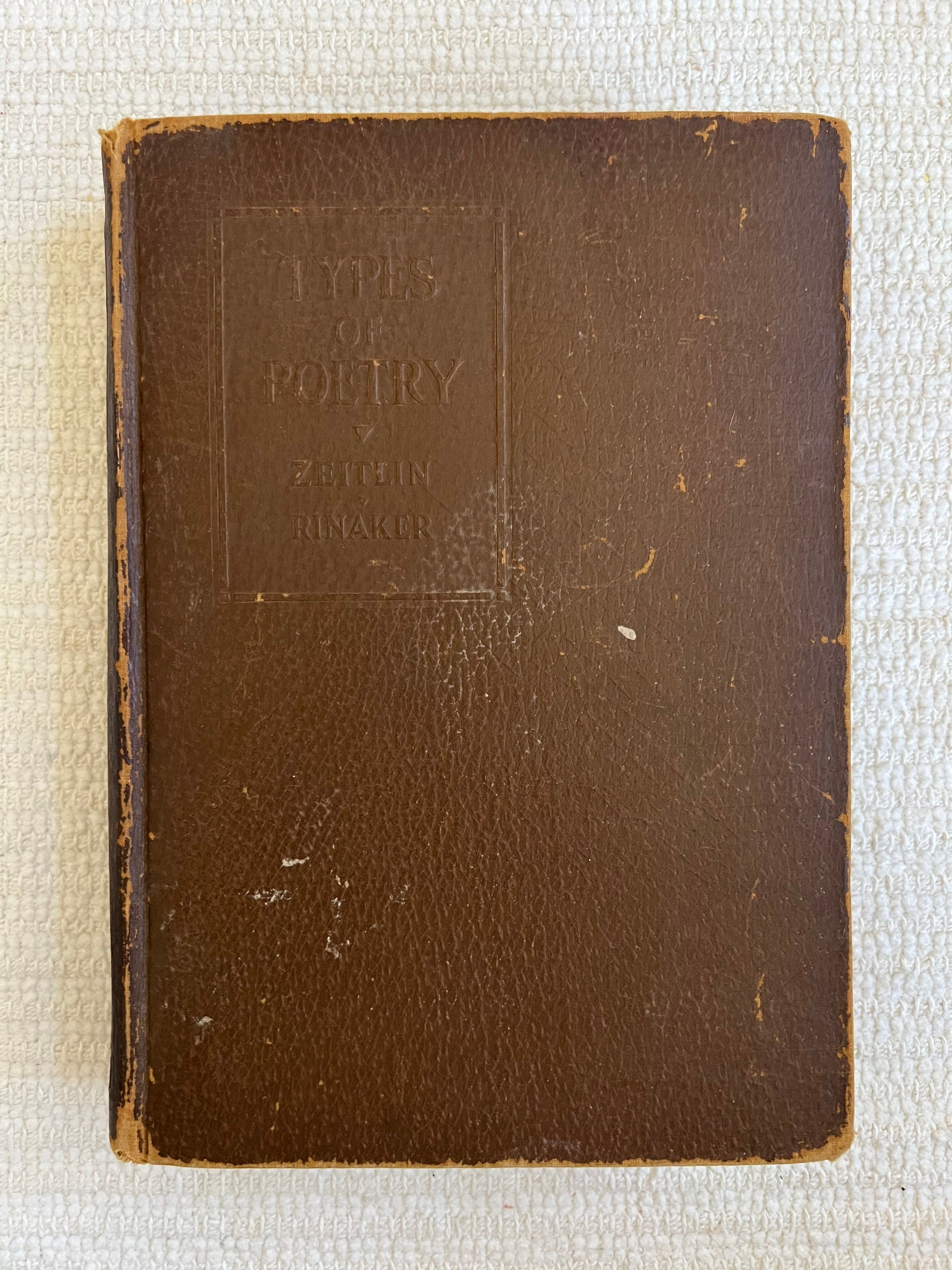 1926 Types of Poetry by Jacob Zeitlin and Clarissa Rinaker - Etsy