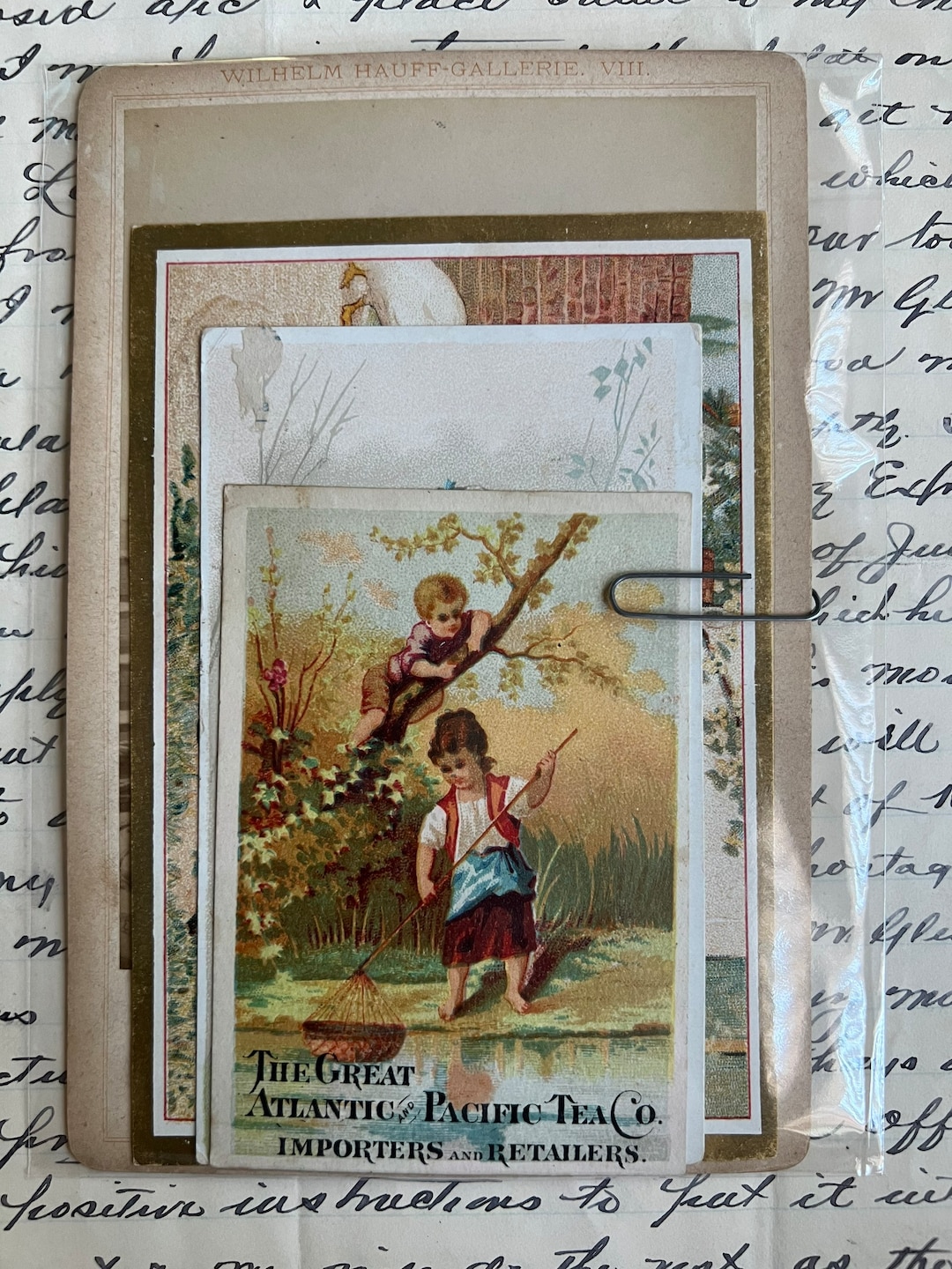 Antique Lithograph Victorian Trade Card Bundle- Includes~ 5- Victorian ...