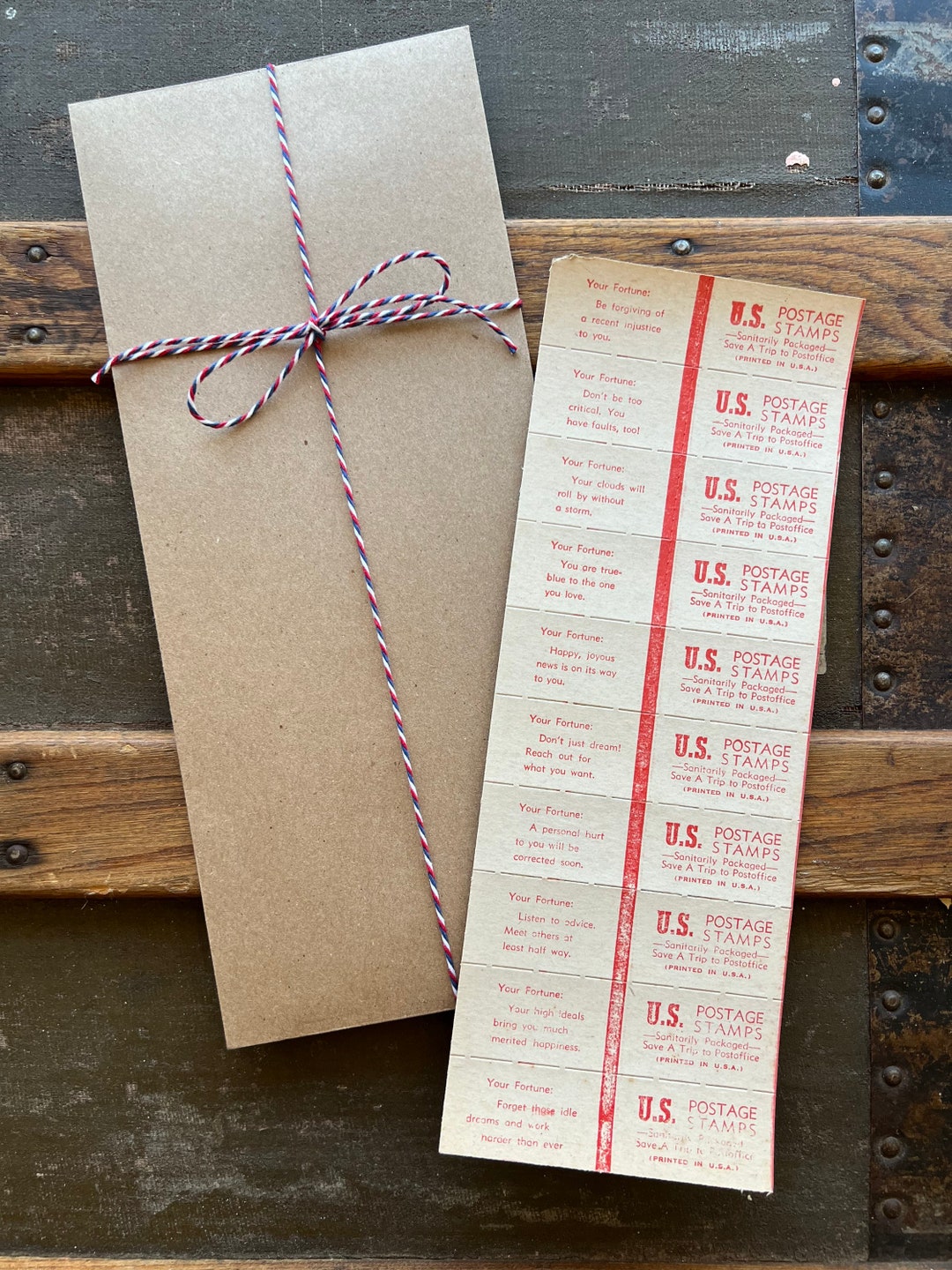 Vintage US Postage Stamp Cardboard Cover With ‘your Fortune’ ~ Each ...