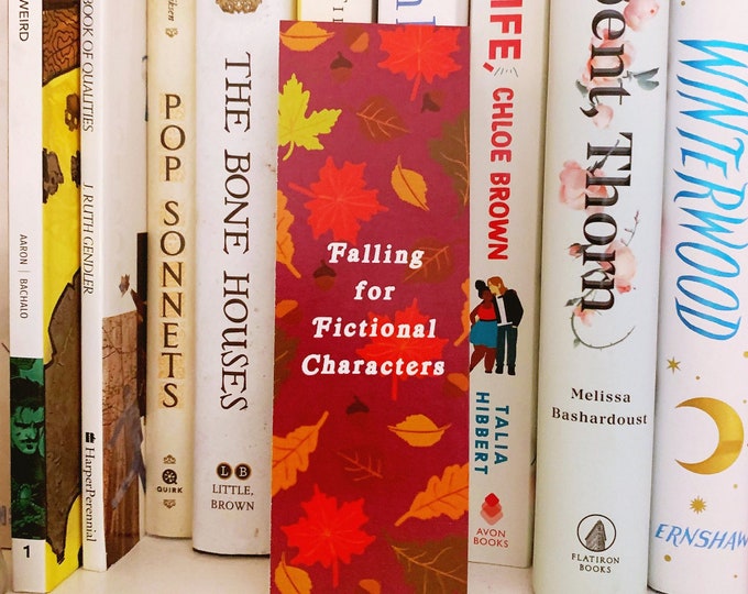 Falling for Fictional Characters Fall-themed Bookmark - Etsy