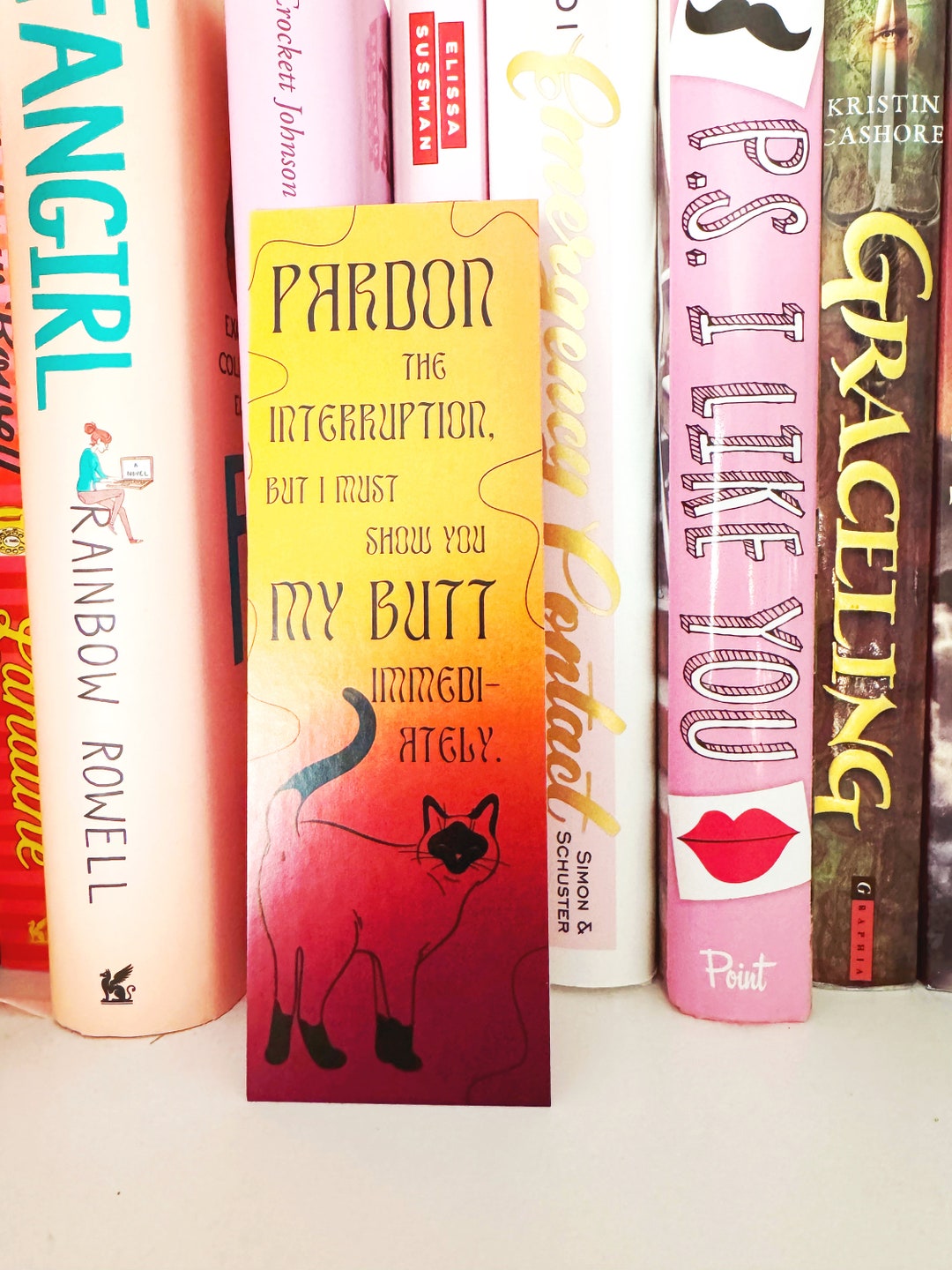 Pardon My Butt Cat Bookmark - Etsy