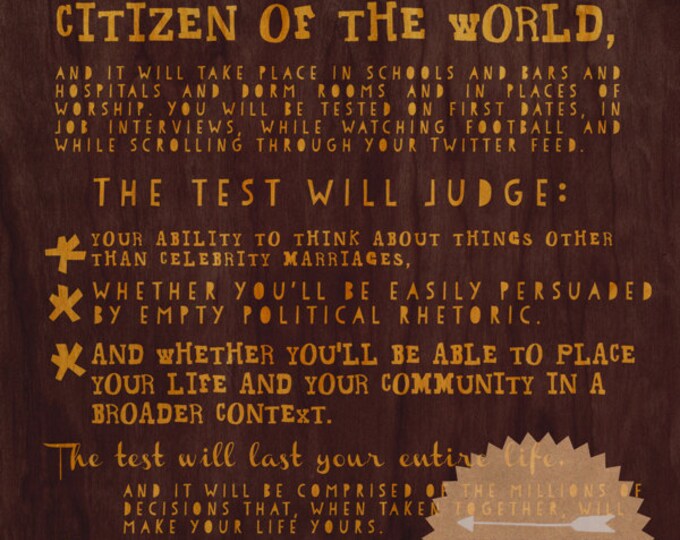 John Green "about the Test..." Printable 8X10 - Etsy
