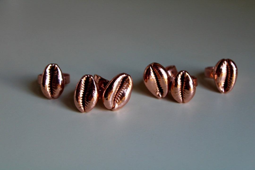 Cowrie Shell Copper Rings | Real Cowrie | Cowry Ring | Adjustable Rings ...