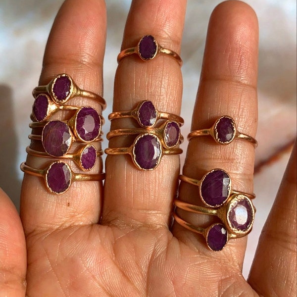 Natural Ruby Ring - Etsy