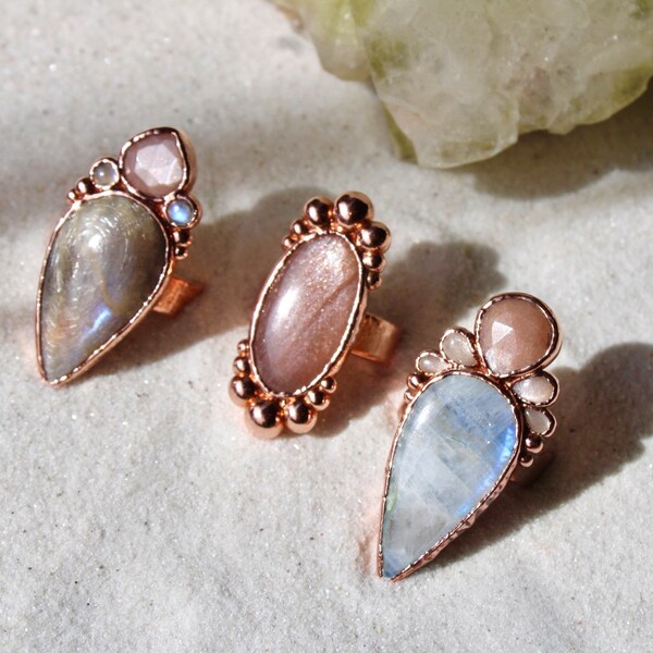 Moonstone Ring - Etsy