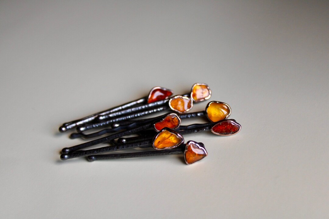 Baltic Amber Bobby Pin | Natural Amber | Baltic Amber | Hair Pins ...