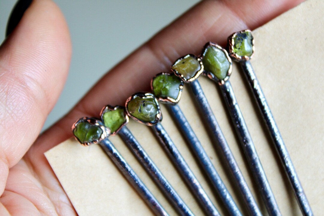 Peridot Bobby Pin | Peridot | Hair Pins | Gemstone Pins | Quartz ...