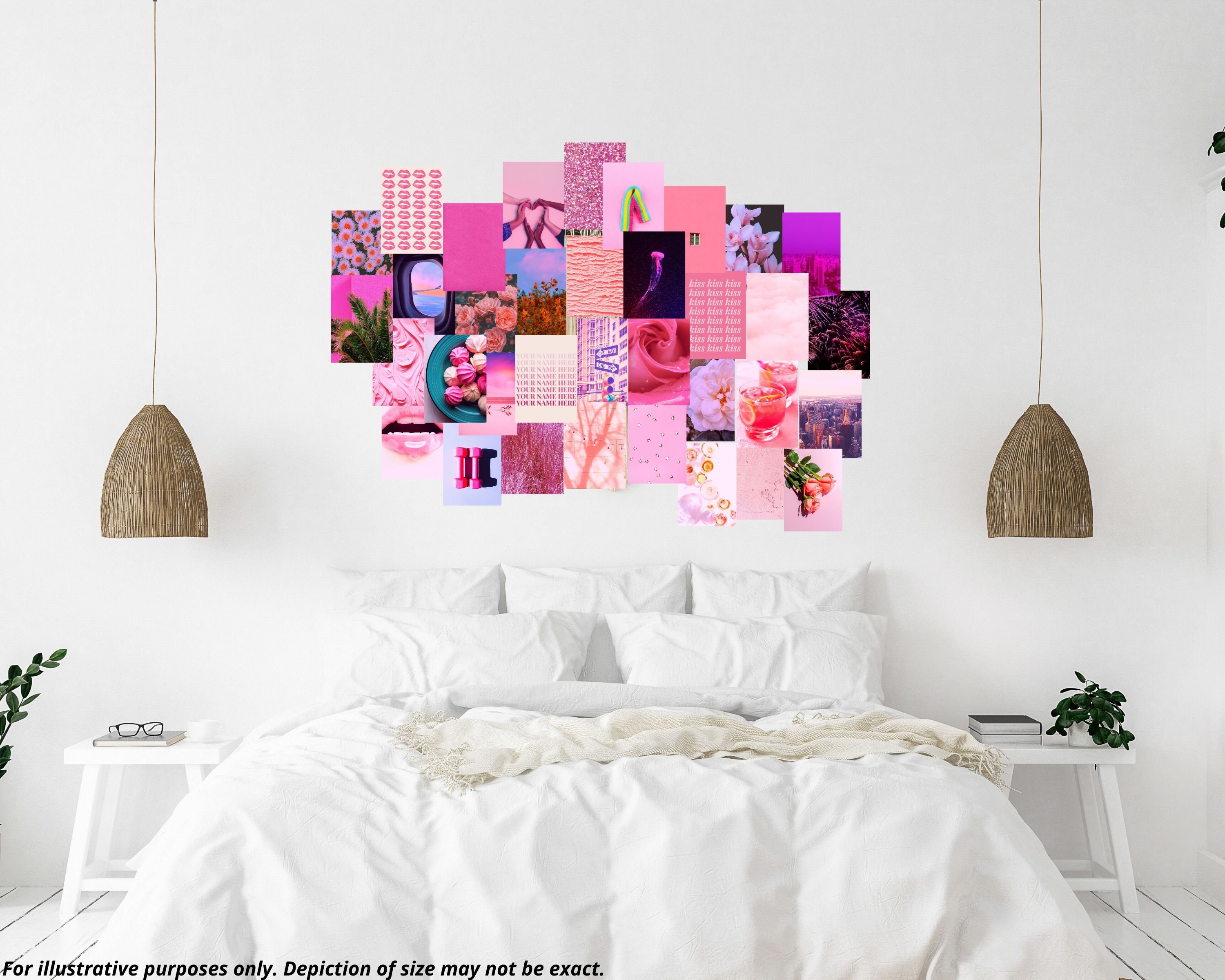 Rosa Collage Kit alle rosa Collage Wand-Collage-Kit | Etsy