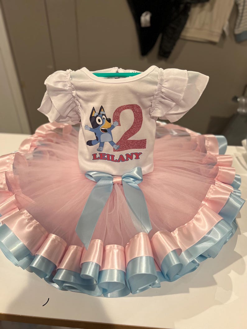 Outfit Birthday,bluey Shirt and Tutu,cute Bluey,tutu Set Bluey - Etsy