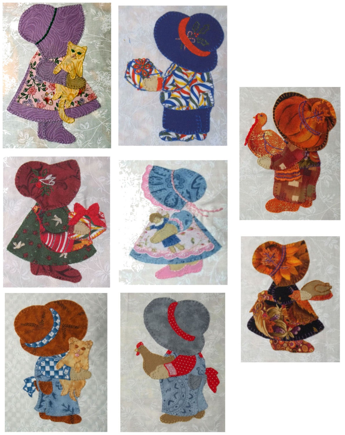 8 Great Sunbonnet Sue & Sunhat Sam Potholder Pattern - Etsy