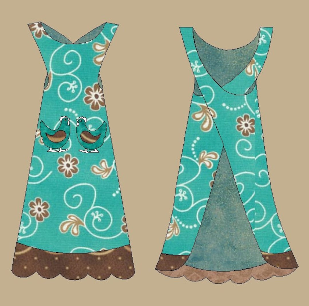 PDF - Hen Pocket, Cross-over Strap, Shift-style Apron Pattern - Etsy