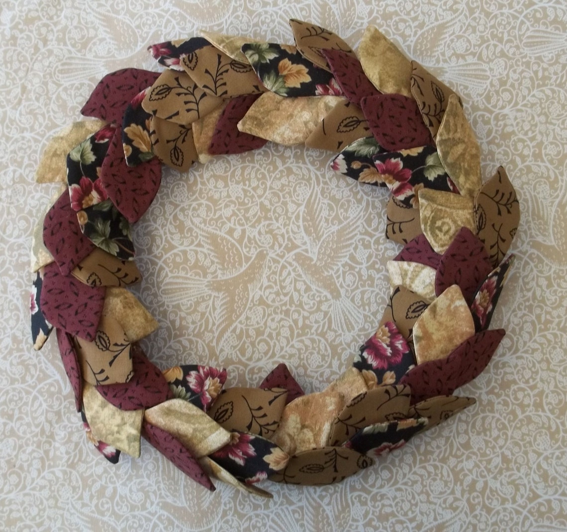 Leaf Wreath Pattern - Etsy