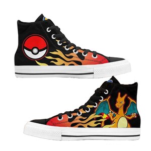 Charizard High Top Shoes Custom Anime Sneakers Flame Style - Etsy