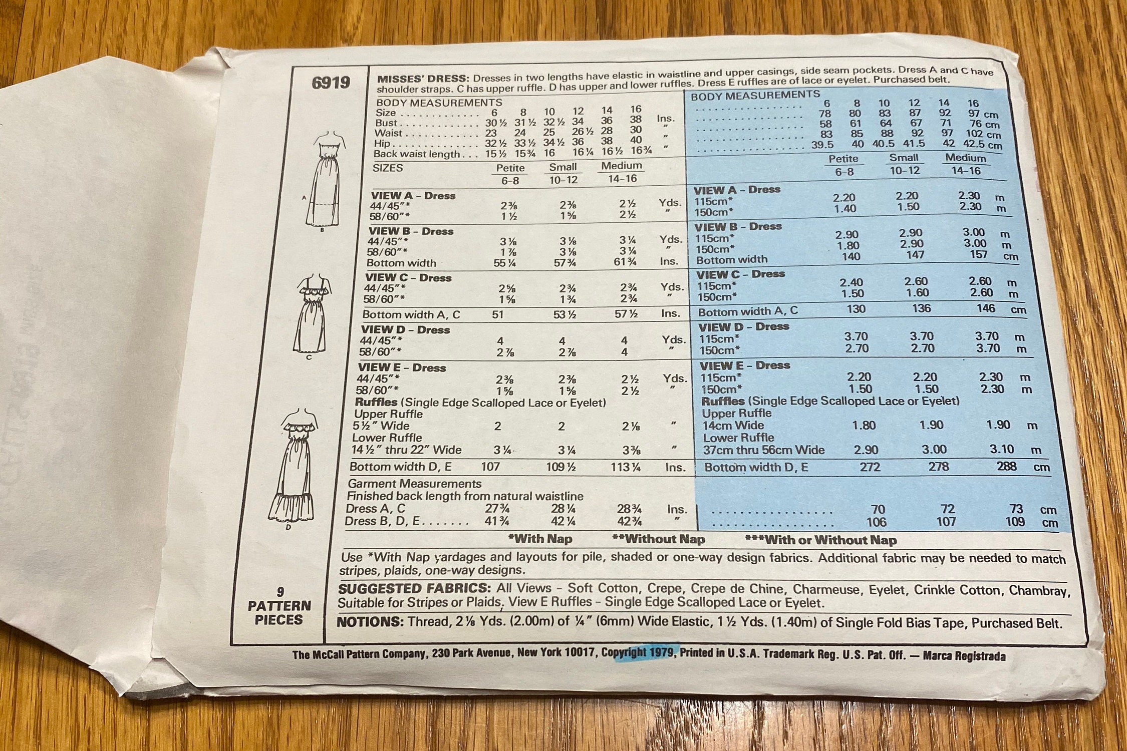 Vintage Mccall's 1979 Dress Pattern 6919 Size Small - Etsy