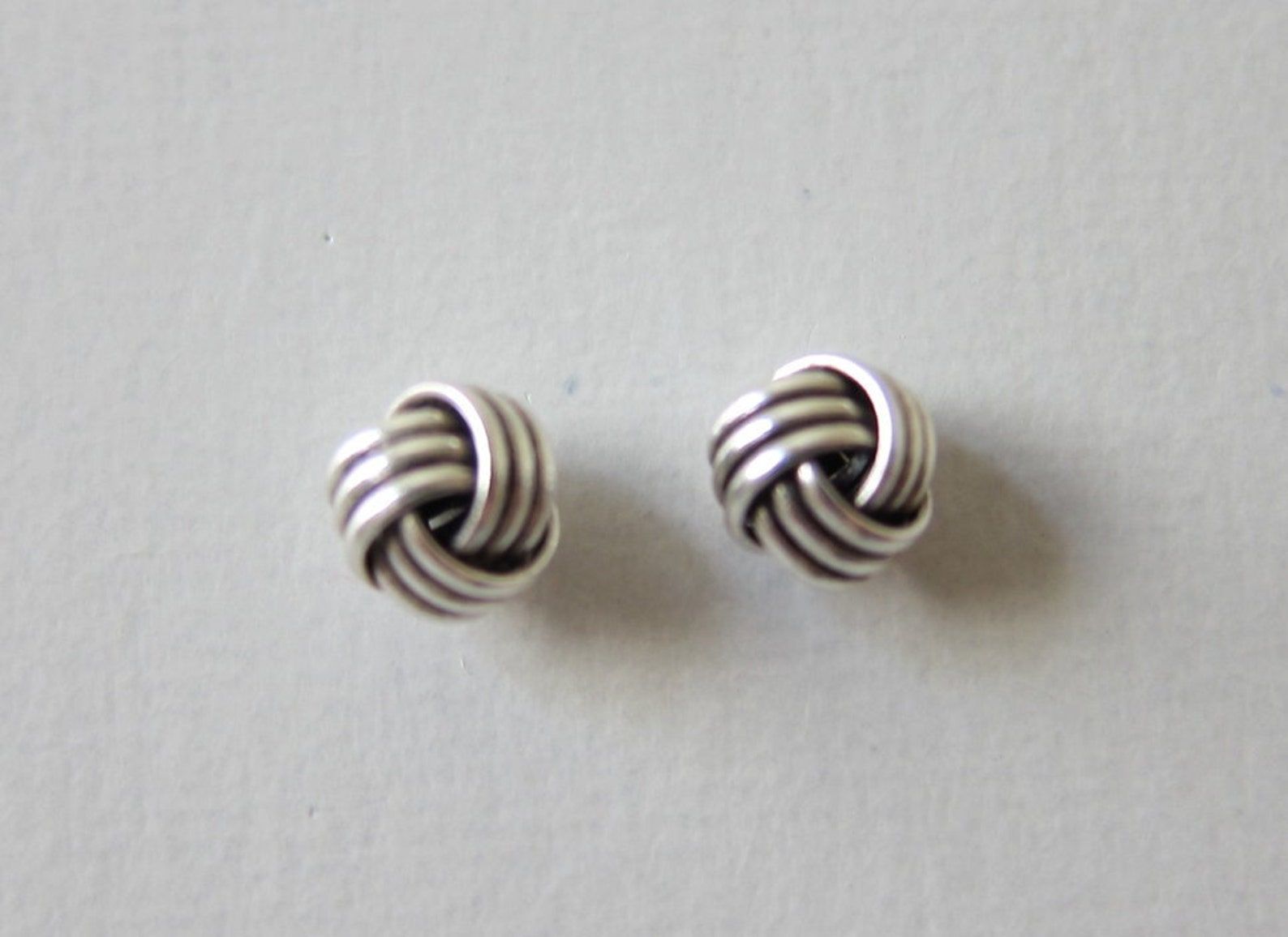 Tiny Sterling Silver Knot Stud Earrings, Dainty Jewelry - Etsy