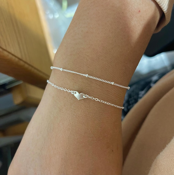 Delicate heart bracelet store