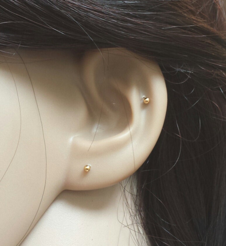 Extra Tiny Ball Cartilage Earring Ball Stud Earring Tragus - Etsy
