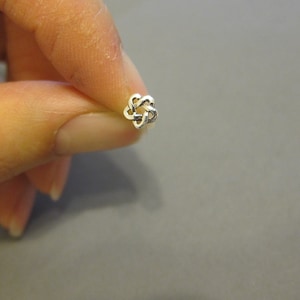 Sterling Silver Celtic Knot Stud Earrings, Knot Earrings, Simple Studs ...