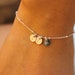 Initial Bracelet, Two Initial Bracelet, Tiny Initial Bracelet, Letter ...