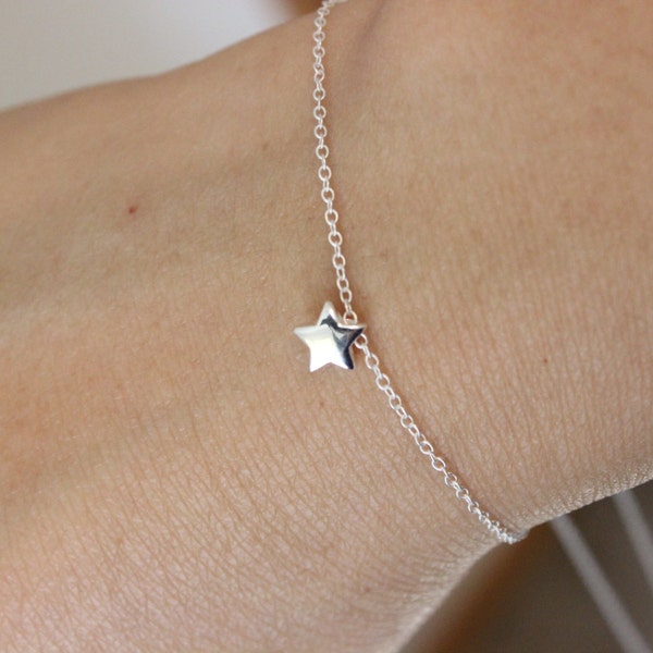 Silver Star Bracelet - Etsy