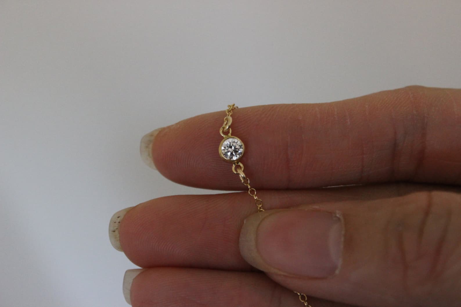 Gold Cz Diamond Ankle Bracelet, Dainty Gold Anklet, Tiny Anklet, Simple ...
