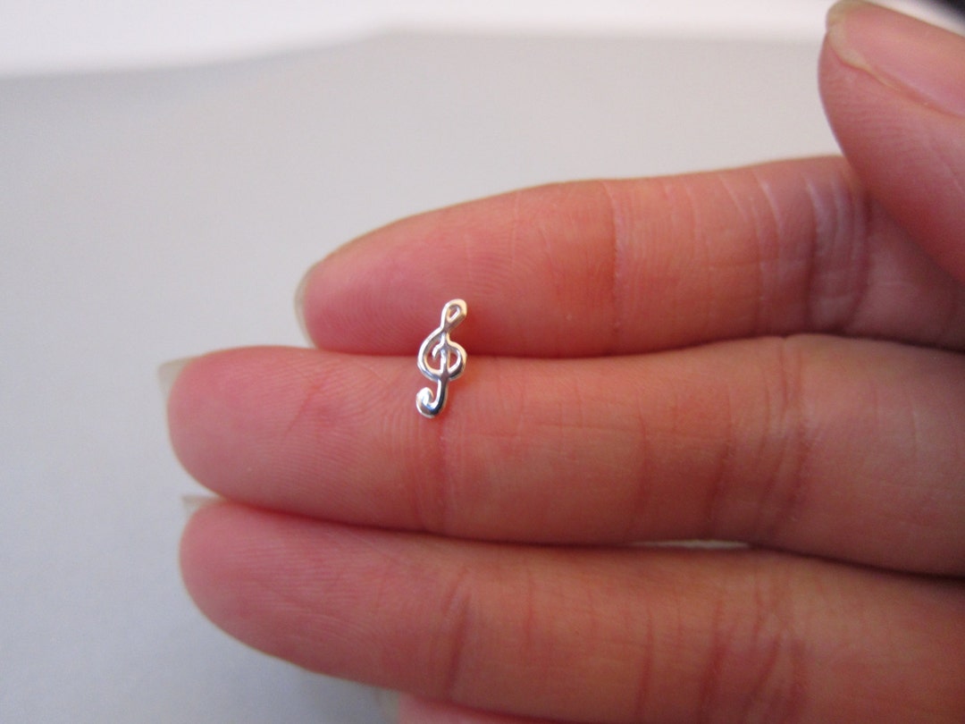 Gold, Rose Gold or Sterling Silver Music Note Cartilage Earring, Music ...