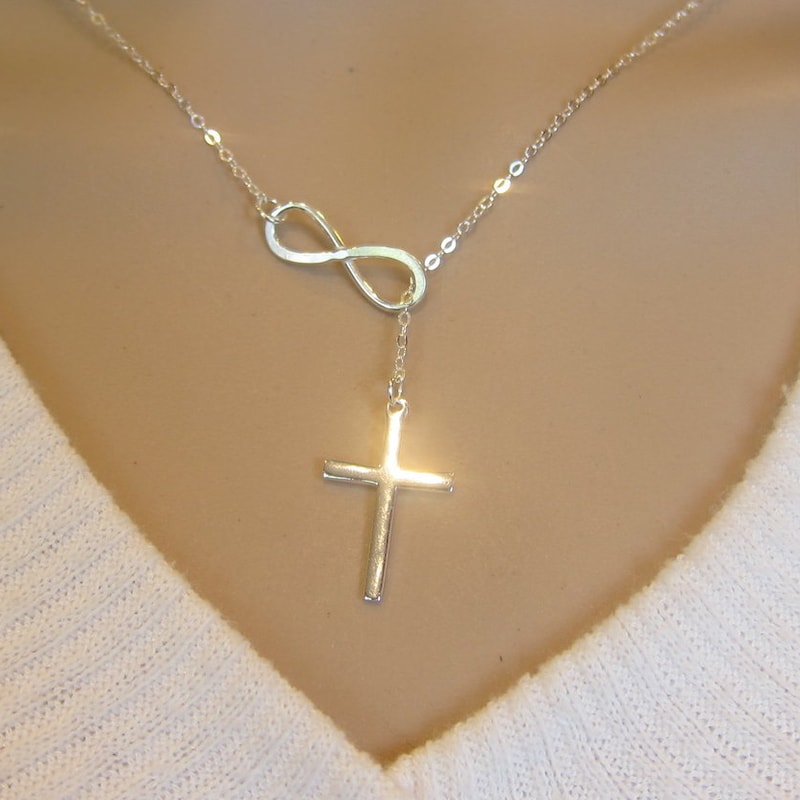 Infinity Cross Necklace - Etsy