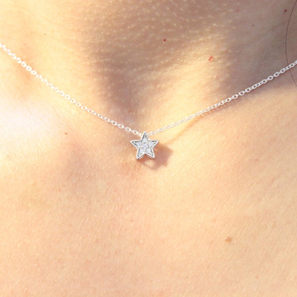 Tiny Star Necklace - Etsy