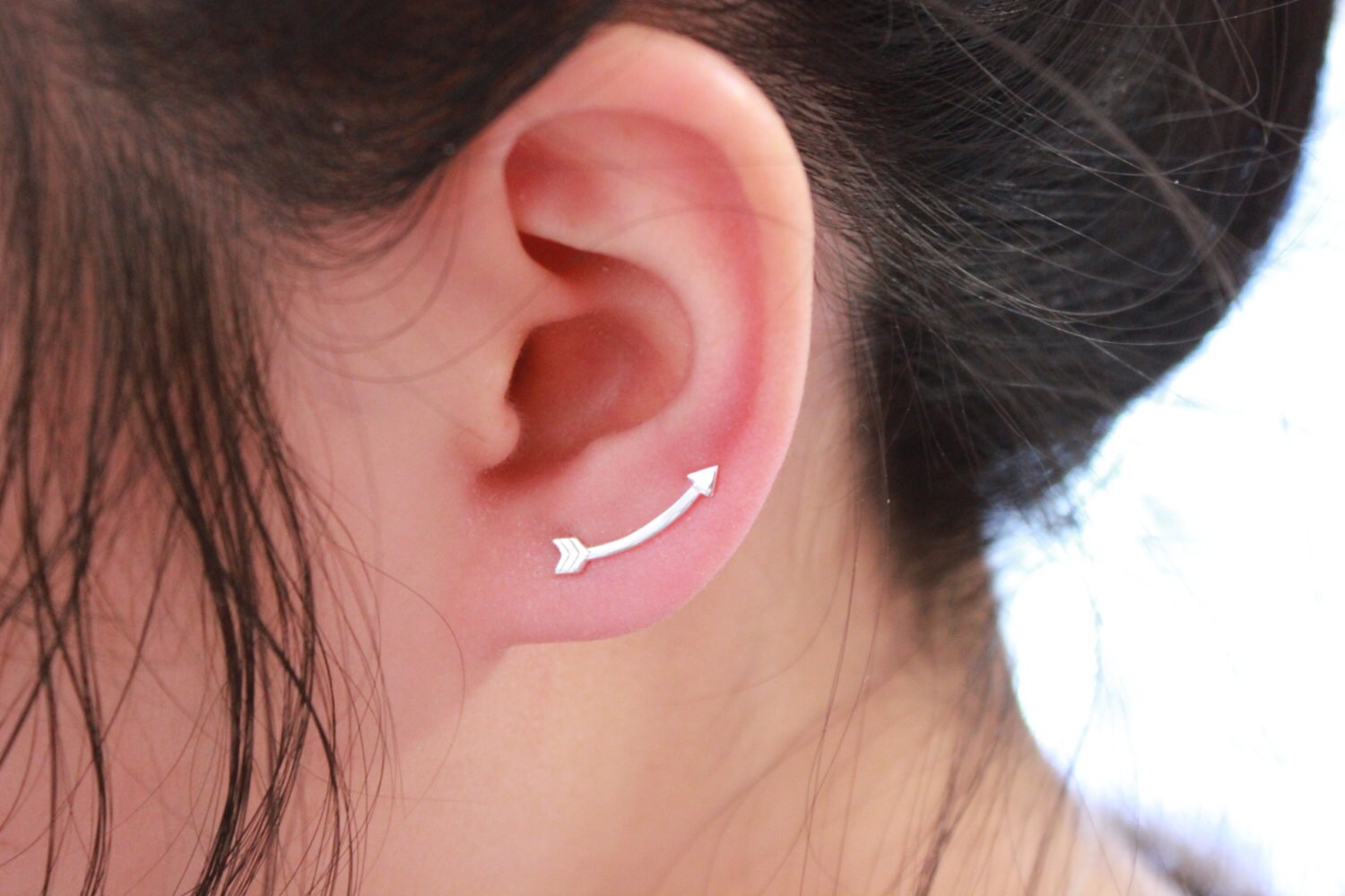 Sterling Silver Arrow Ear Cuff Arrow Ear Climber Ear Jacket | Etsy
