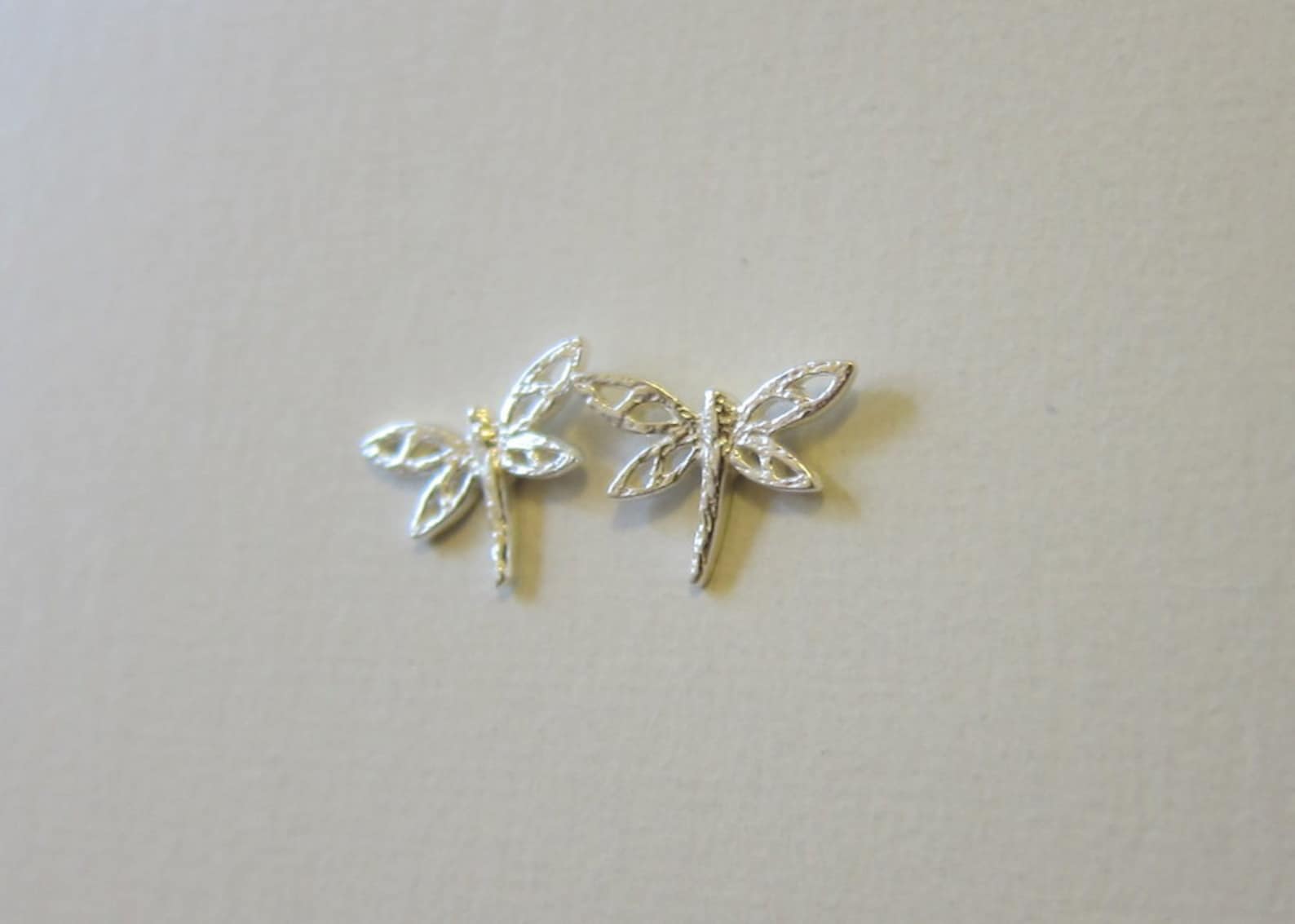 Sterling Silver Dragonfly Stud Earrings Dainty Earrings - Etsy