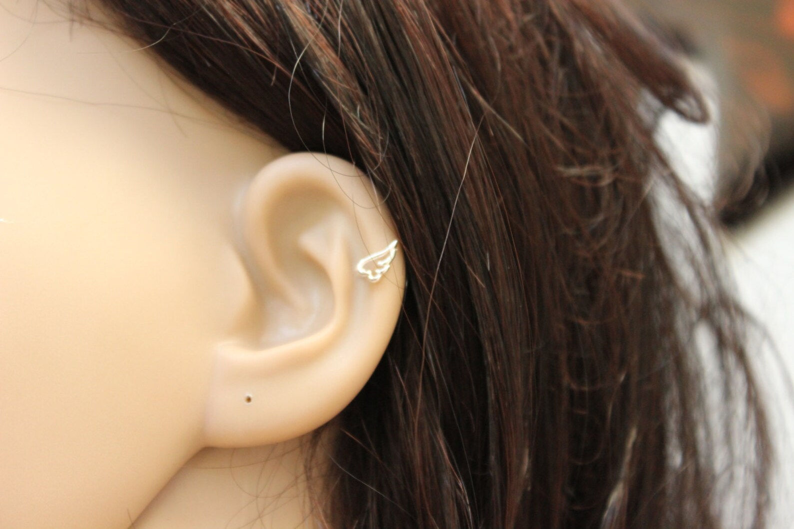 For Left or Right Ear Sterling Silver Wing Cartilage Earring | Etsy