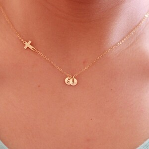 Sideways Cross Initial Bracelet, Tiny Initial Bracelet, Personalize ...