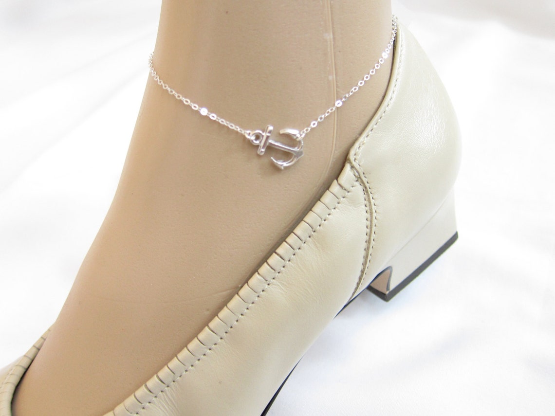Anchor Anklet Ankle Bracelet Delicate Anklet Best Friend - Etsy
